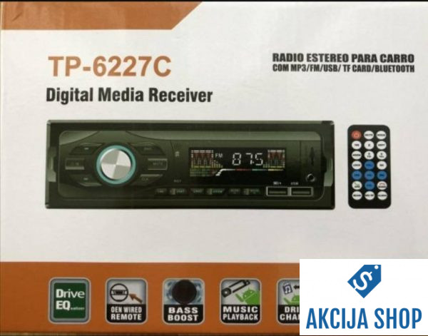 Mp3 radio za automobile, USB-punjac SD-BT TP-6227C – Mp3 radio za automobile, USB-punjac SD-BT TP-6227C