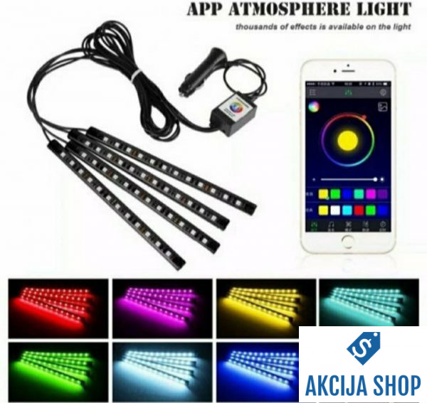 LED RGB ambijentalno osvetljenje za auto + aplikacija – LED RGB ambijentalno osvetljenje za auto + aplikacija