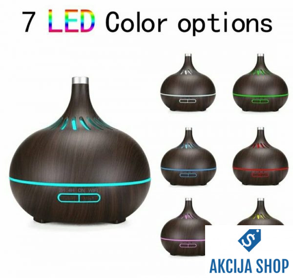 Aroma difuzer sa sedam led boja i tajmerom – ovlaživač 400ml – Aroma difuzer sa sedam led boja i tajmerom – ovlaživač 400ml