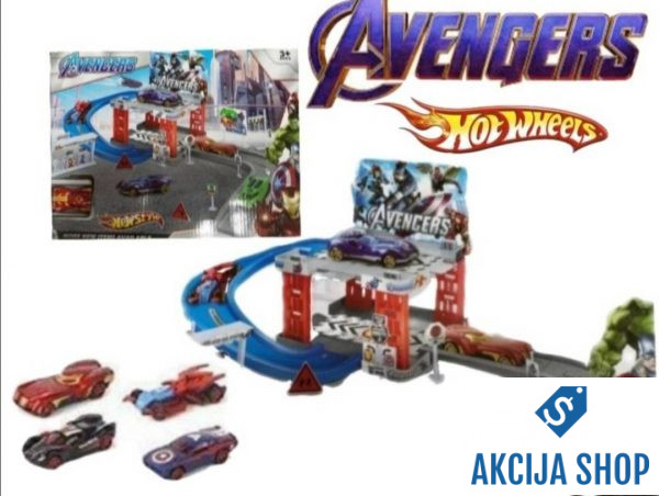 Hot wheels Avengers tobogan – garaža – Hot wheels Avengers tobogan – garaža