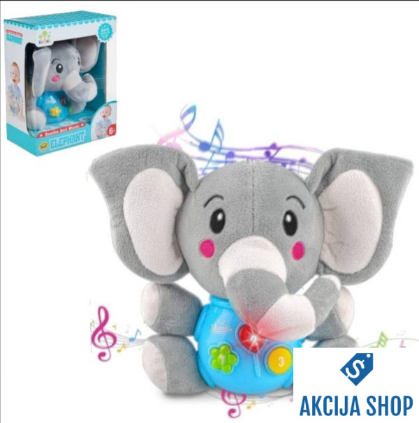 Interaktivini muzički plišani Slon za bebe – Interaktivini muzički plišani Slon za bebe