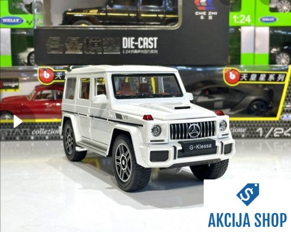 Mercedes Benz AMG G63 metalni autić beli – Mercedes Benz AMG G63 metalni autić beli