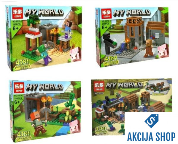 Minecraft lego 4u1 803 delova i 8 figurica – Minecraft lego 4u1 803 delova i 8 figurica