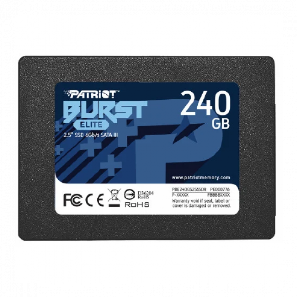 SSD 2.5 SATA3 6Gb/s 240GB Patriot Burst Elite 450MBs/320MBs PBE240GS25SSDR