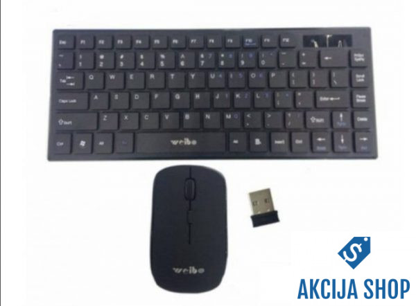 Bežična tastatura + miš Weibo WB 8066 crna – Bežična tastatura + miš Weibo WB 8066 crna