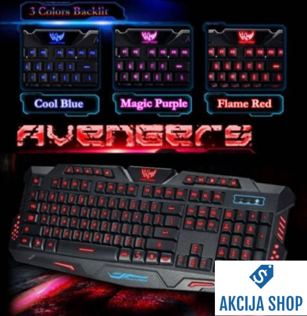 Gejmerska tastatura sa 3 LED boja – Gejmerska tastatura sa 3 LED boja