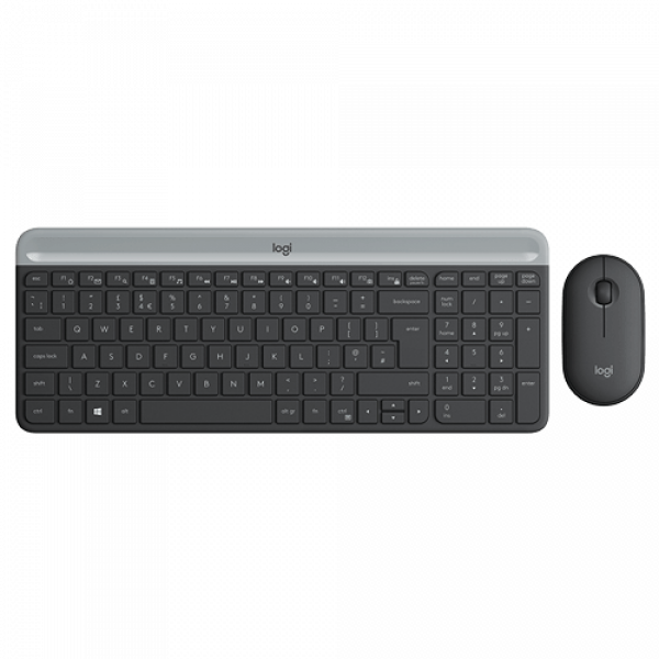 Bežična tastatura + Miš Logitech MK470 Slim YU Graphite