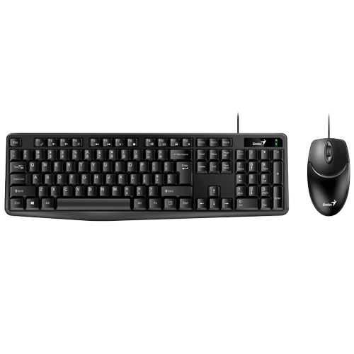 GENIUS Žična tastatura i miš KM-170 US (Crna)