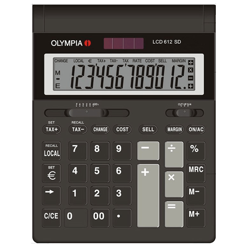 OLYMPIA Kalkulator LCD 612 SD (Crna)