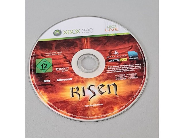 Risen   XBOX 360 -samo disk-