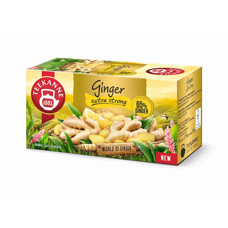 Teekanne čaj ginger extra strong 35g teekanne