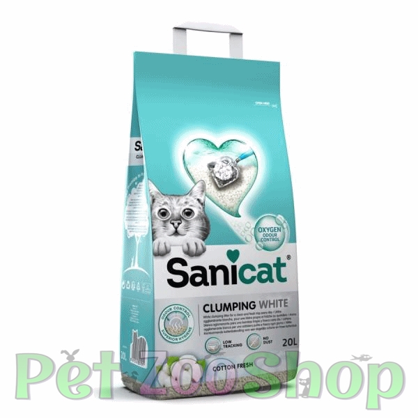 SANICAT Grudvajući posip za Mačke Cotton fresh, 20L