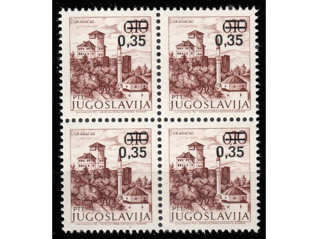 REDOVNA 0,35/0,10 DINARA 1978 ČETVERAC