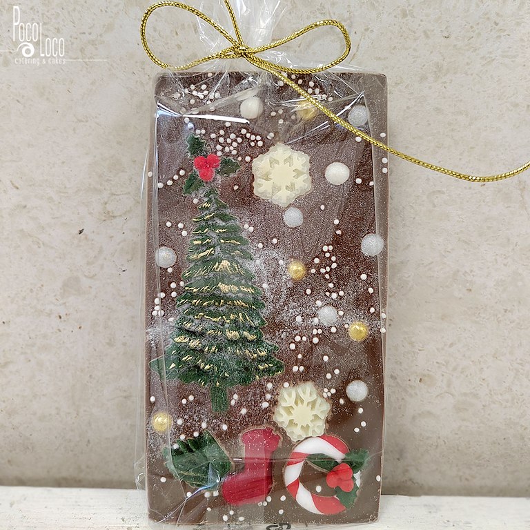 Ručno rađena novogodišnja čokolada – 1kom.