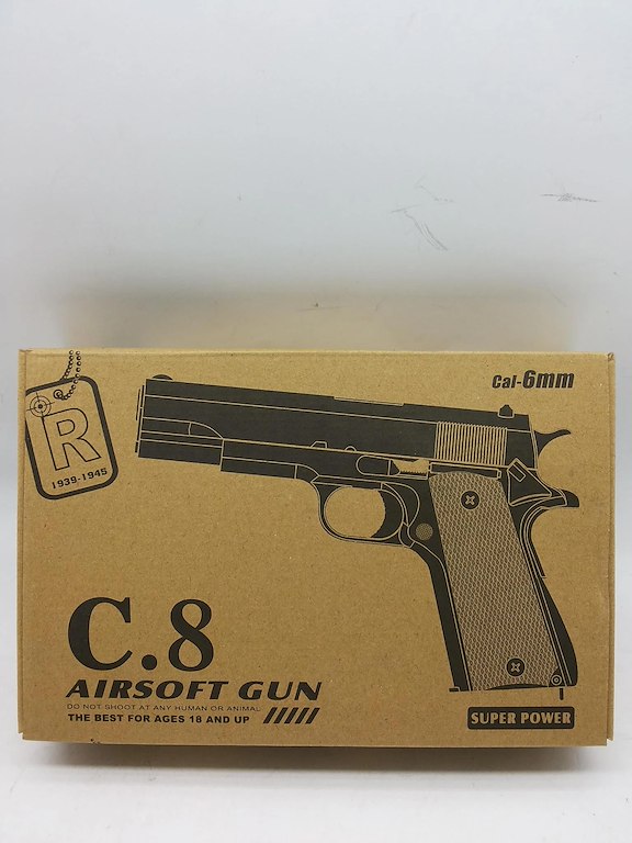 Pistolj metalni na kuglice-Airsoft C.8--Metalni Pistolj