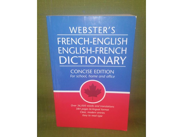 WEBSTER FRENCH-ENGLISH ENGLISH-FRENCH DICTIONARY