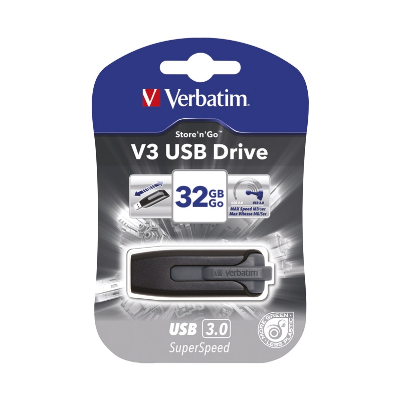 Memorija USB 3.0 32Gb V3 Verbatim 49173 siva blister