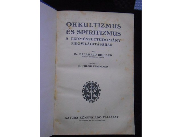 Okkultizmus És Spiritizmus,Okultizam i Spiritizam B.Ric