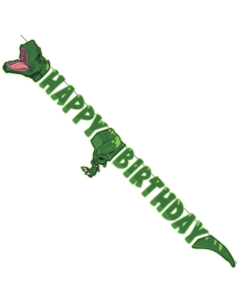 Dinosaurus baner - Happy Birthday 2,5m