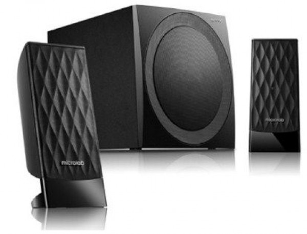 Microlab M-300U * Aktivni drveni zvucnici 2.1 38W RMS(14W,2x12W) SD, USB, FM radio, 3.5mm (3056)