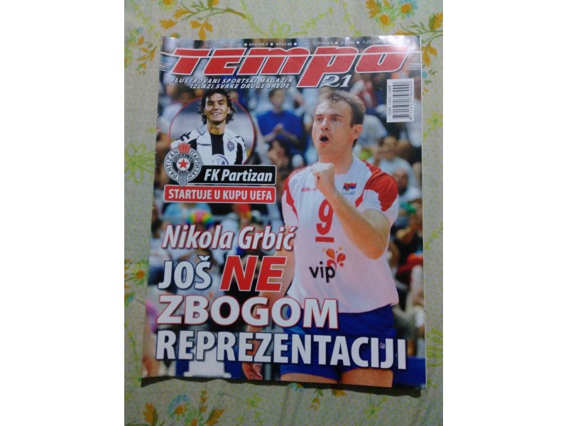 Tempo broj 48, poster KK Partizan