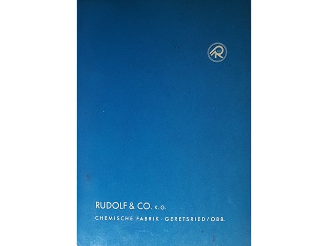 Katalog Proizvoda Za Tekstilnu Industriju `RUDOLF &; CO`