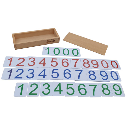 Plastične karte sa brojevima velike 1-1000 sa kutijom