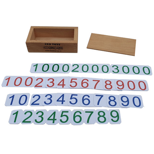 Plastične male  karte sa brojevima  1-3000 sa kutijom