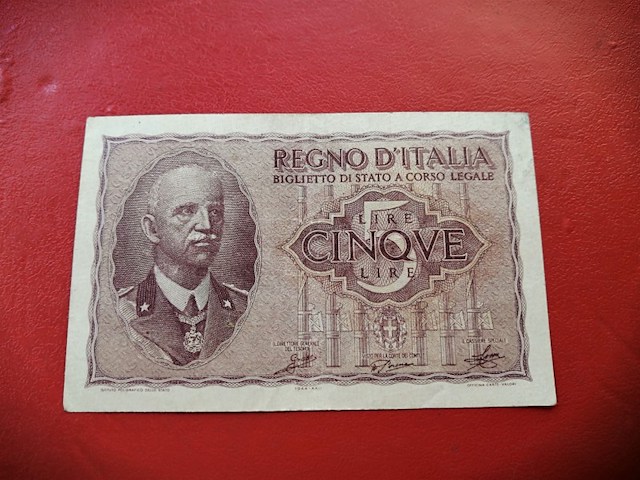 Italija 5 lira 1939