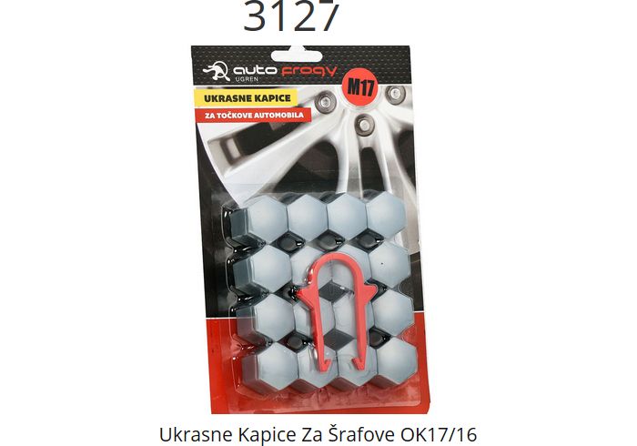 Poklopac zavrtnja točka 17 mm SIVI - UGR 3127 - 16 kom