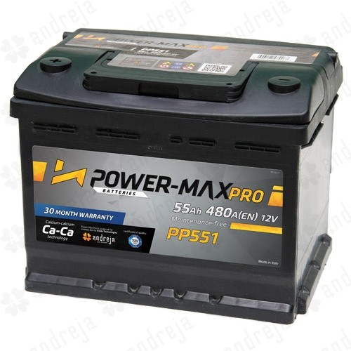 Power Max PRO | 55Ah – PP551 | L+