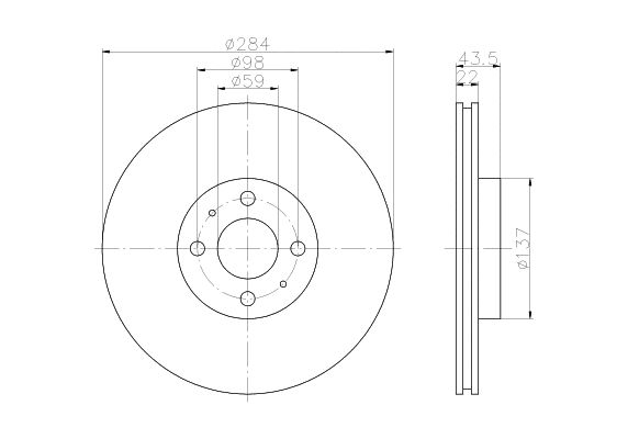 Disk prednji PAGID 51808PRO - Bravo II Stilo JTD