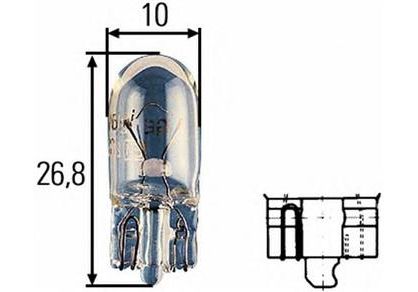 Sijalica 12V 5W HELLA 8GP003594121 ubodna