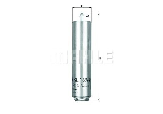 Filter goriva Knecht KL169/4D BMW 0450906457 L424