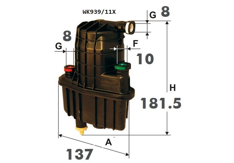 Filter goriva MANN WK939/11X - PS980/9 - FCS751 - 1.5dCi sa senzorom