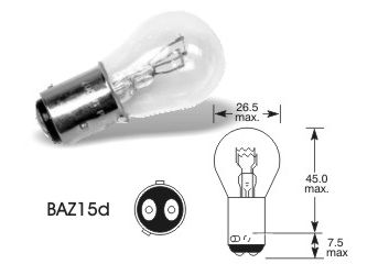 Sijalica 12V 21/4W LUCAS LLB566T - asimetricni kontakti