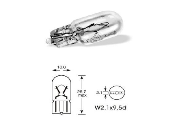 Sijalica 12v 5w LUCAS LLB501T ubodna