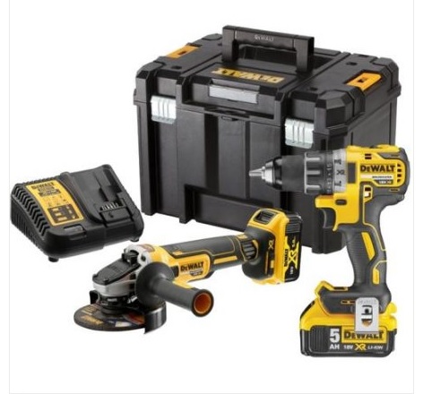 DeWalt aku SET DCK2020P2T (bušilica DCD791 + brusilica DCG405) +2bat 5Ah