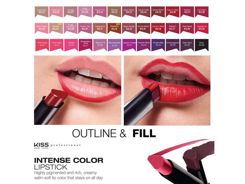 KISS COLOR INTENSE LIPSTICK KIL 17 REDDY