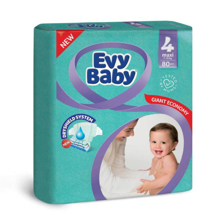 Evy baby pelene giant 4 maxi 8-18kg 80kom 3 u 1 ( A054560 )