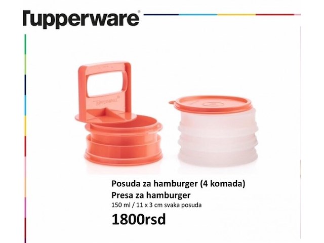 Tupperware presa/modla za hamburger