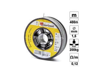 Žica čelična pletena za pastira 1,5mmx400m Horizont