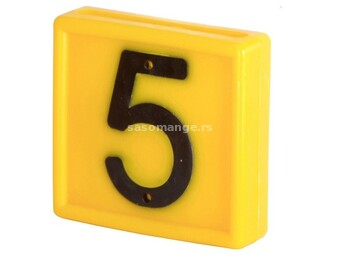 Brojevi za obeležavanje za okovratnik žuti 5