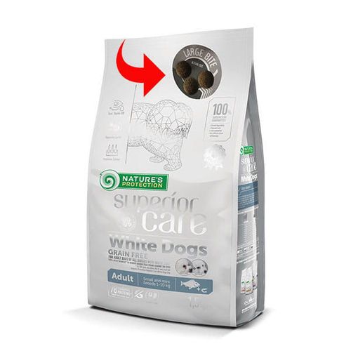 Nature's Protection Superior Care White Dog Large Adult Bela Riba 1.5 kg