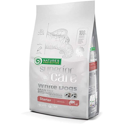 Nature's Protection Superior Care White Dog Starter Losos i Račići 1.5 kg