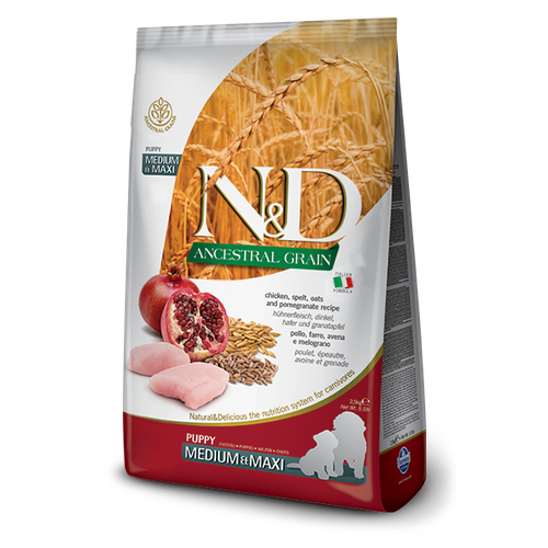 N&D Low Grain Puppy Medium i Maxi Piletina i Nar 12 kg