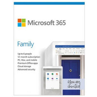 Microsoft 365 Family English Subscr 1YR CEE Only Medialess P6, 6GQ-01191