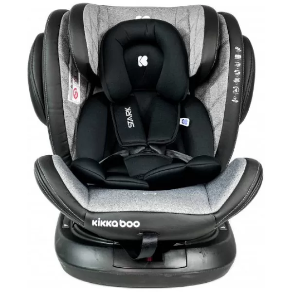 KikkaBoo Autosedište 0-1-2-3 (0-36 kg) STARK ISOFIX light grey (KKB70026)