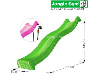 Vodeni Tobogan Spust 2.65 m - Jungle Gym Sa TUV Sertifikatom Green