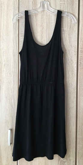 H&M basic crna pamučna haljina/38